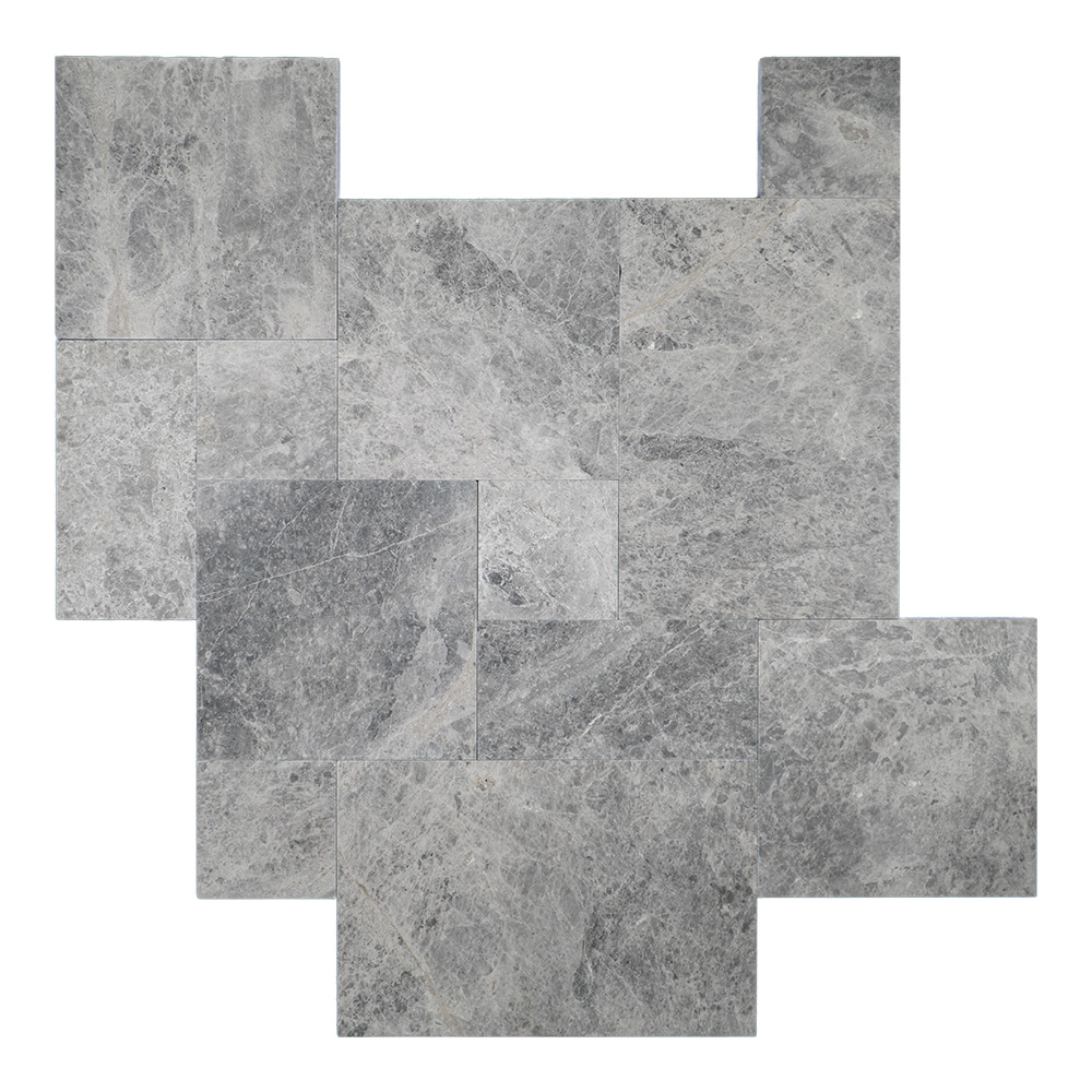 Wynwood Grey Tumbled Marble Paver - USA Marble LLC