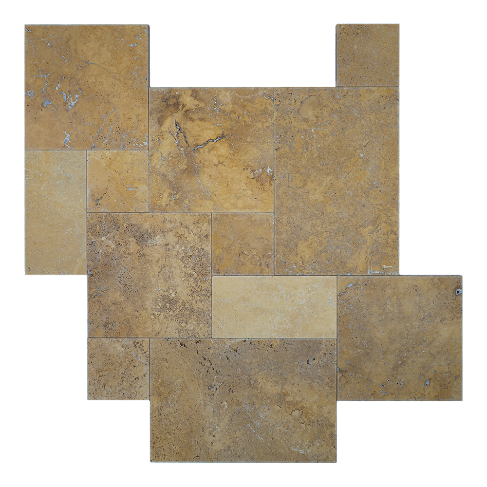 Gold Tumbled Travertine Paver - USA Marble LLC