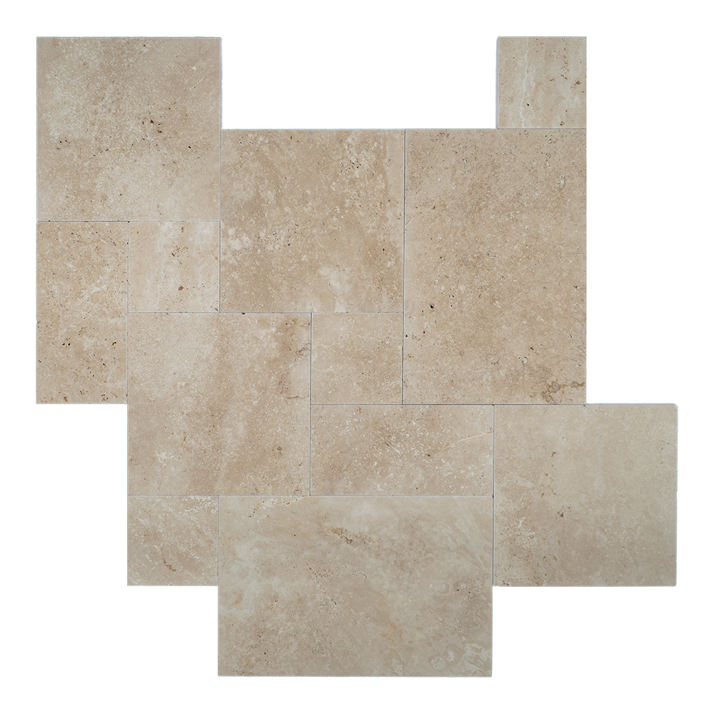 Ivory Tumbled Travertine Paver - USA Marble LLC